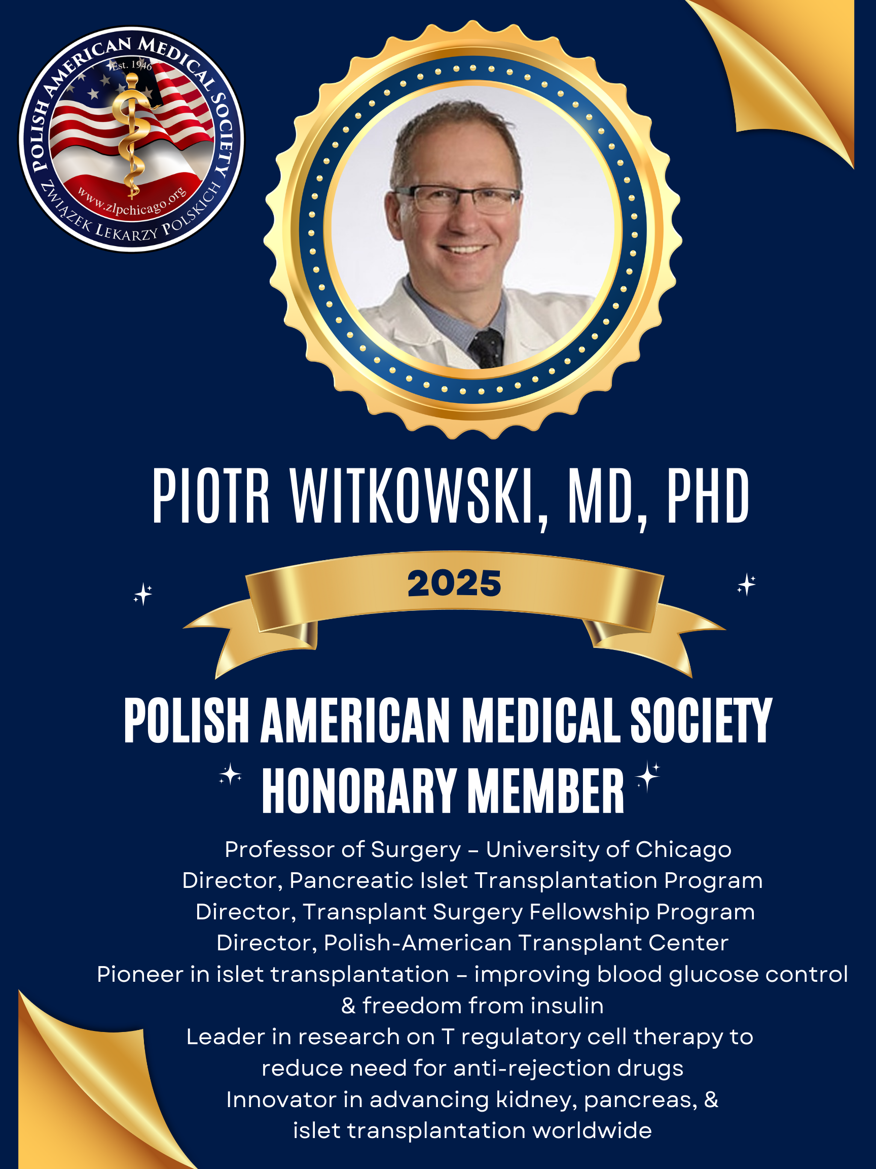 2025 Honorary Member Announcement: Dr. Piotr Witkowski - Polish ...